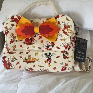 Loungefly | Bags | Disney Mickey And Friends Fall Leaves Loungeflysee ...